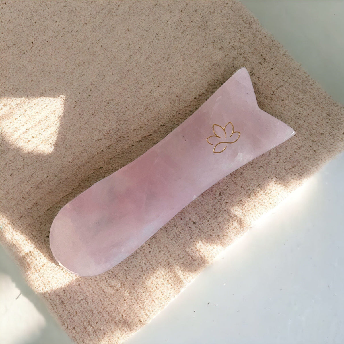 Gua Sha fisk - Rosakvarts